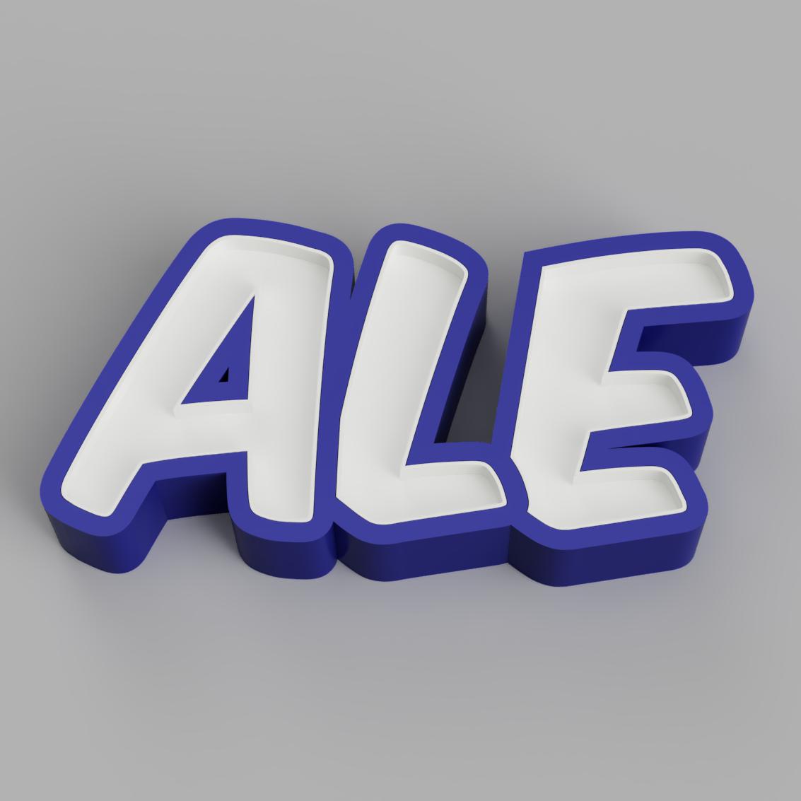 Archivo 3D NAMELED ALE - LÁMPARA LED CON NOMBRE・Objeto imprimible en 3D ...