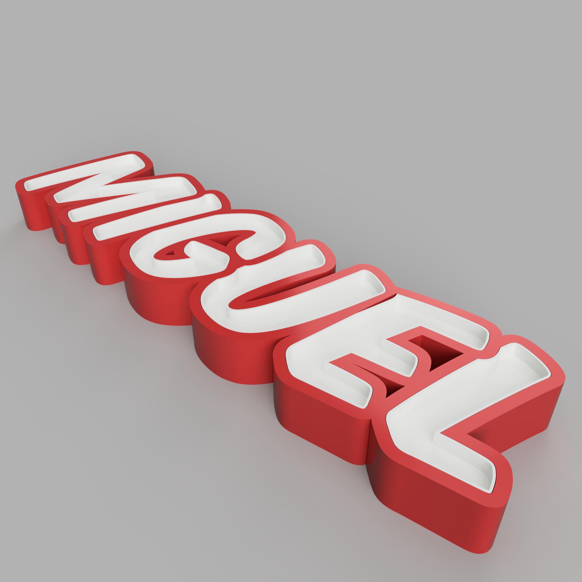 3D file NAMELED MIGUEL - LED LAMP WITH NAME (NAMELED)・Design to ...