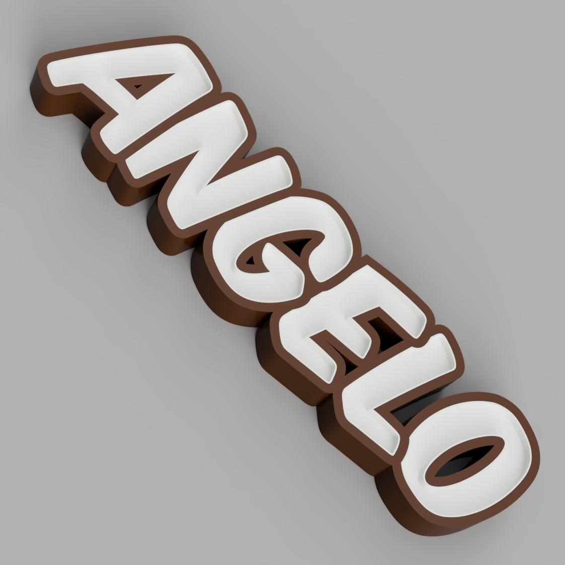 Archivo 3D NAMELED ANGELO - LÁMPARA LED CON NOMBRE 🏠・Modelo para ...