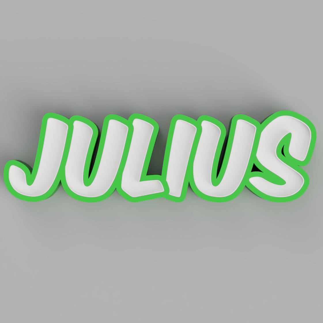 Archivo 3D NAMELED JULIUS - LÁMPARA LED CON NOMBRE 🏠・Modelo para ...