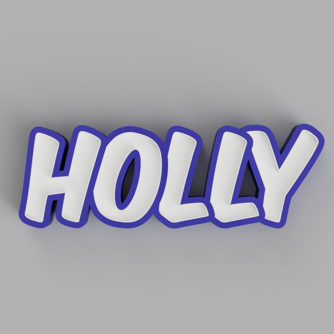 3D file NAMELED HOLLY - LED LAMP WITH NAME・3D print object to download ...