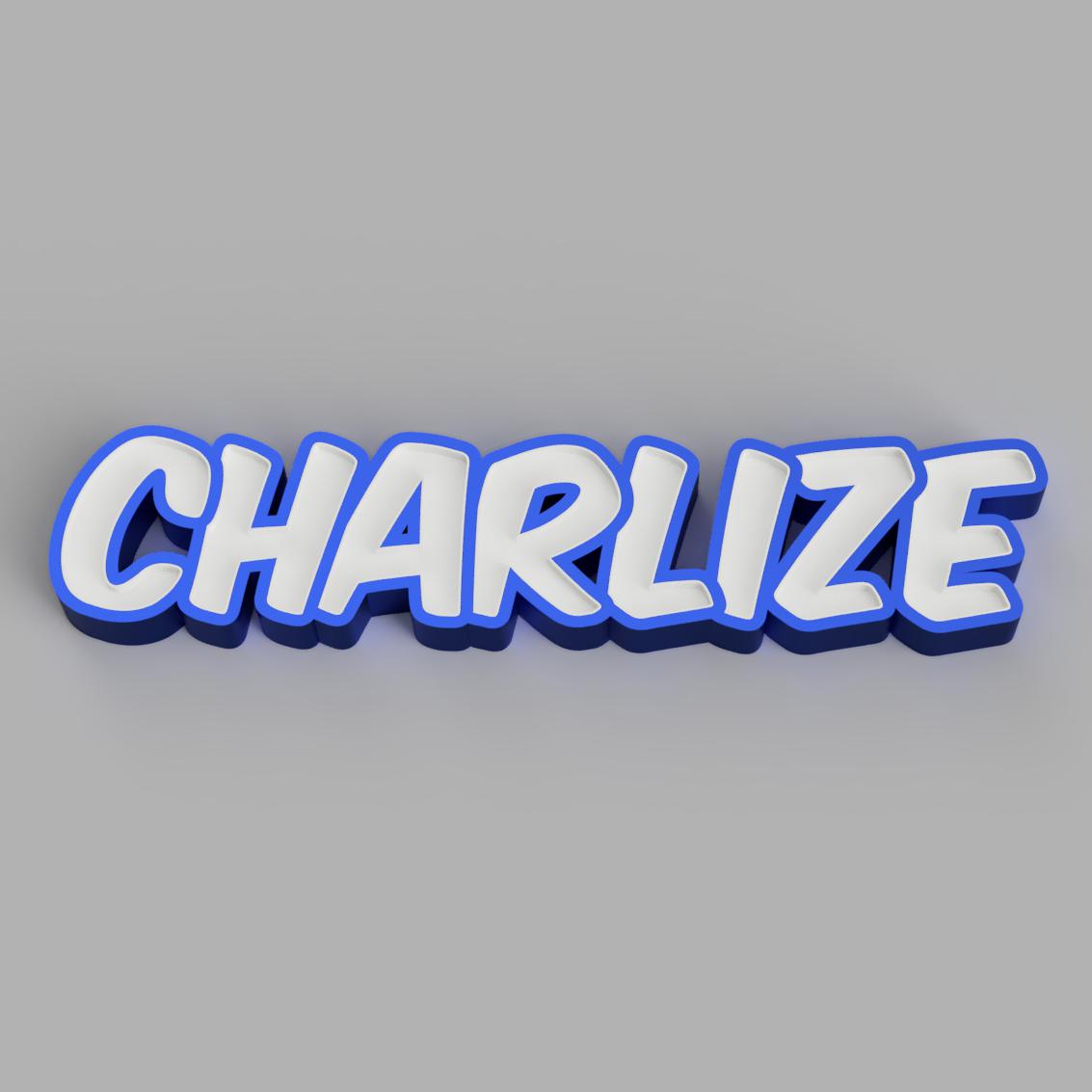 3D file NAMELED CHARLIZE - LED LAMP WITH NAME・3D printing idea to ...