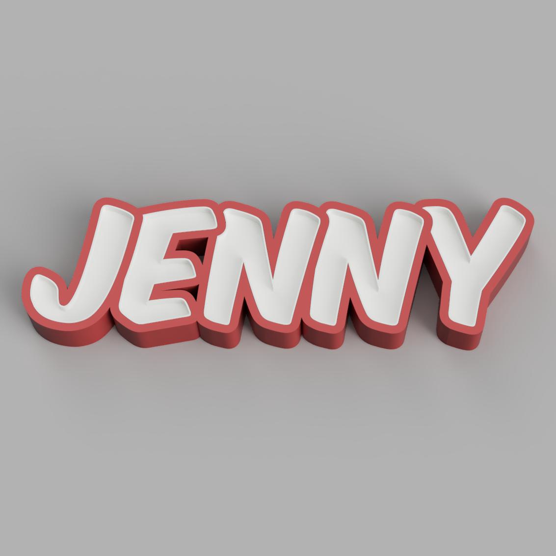 3D-Datei NAMELED JENNY - LED LAMPE MIT NAMEN・Design für 3D-Drucker zum ...