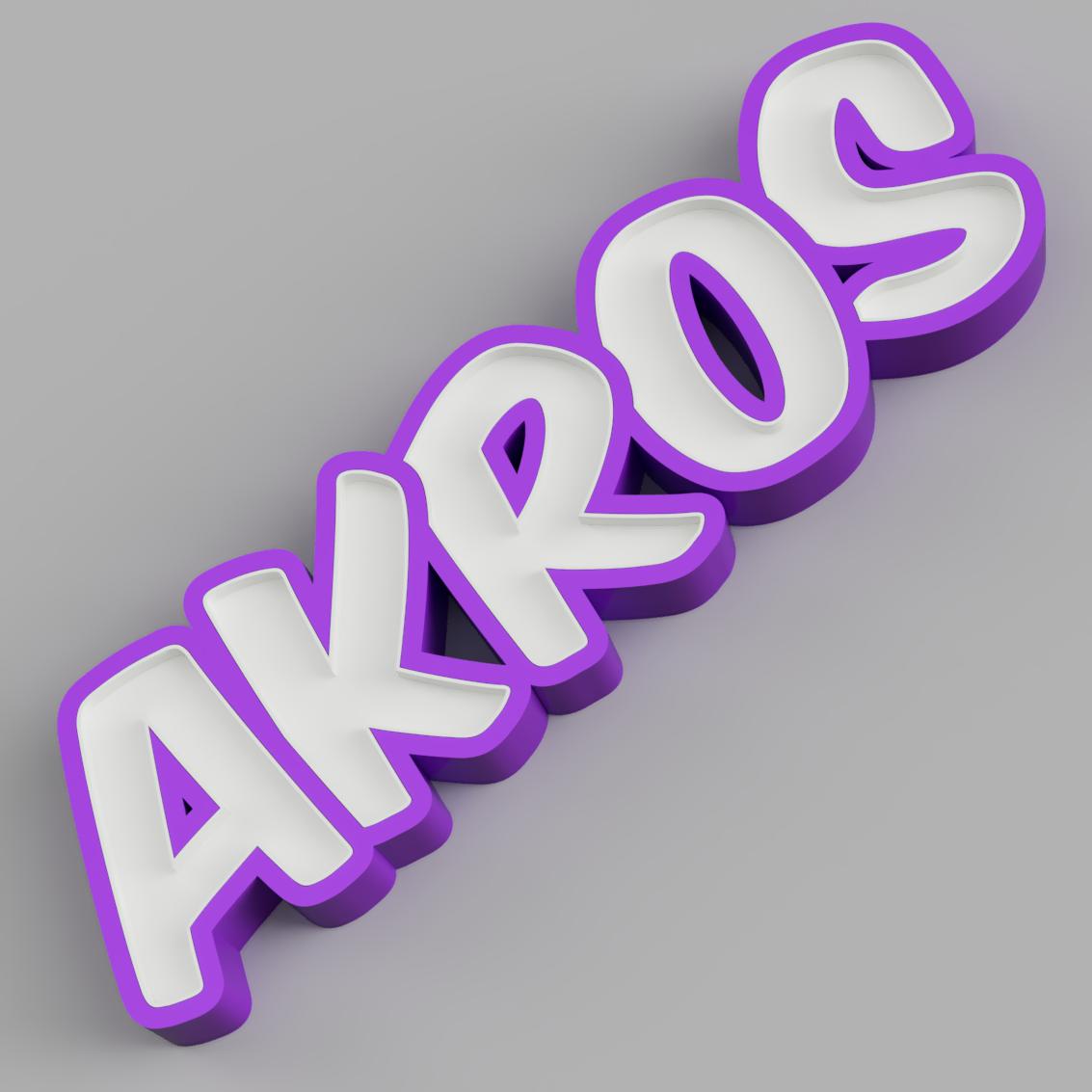 3D file NAMELED AKROS - LED LAMP WITH NAME 🔦・3D printable design to ...