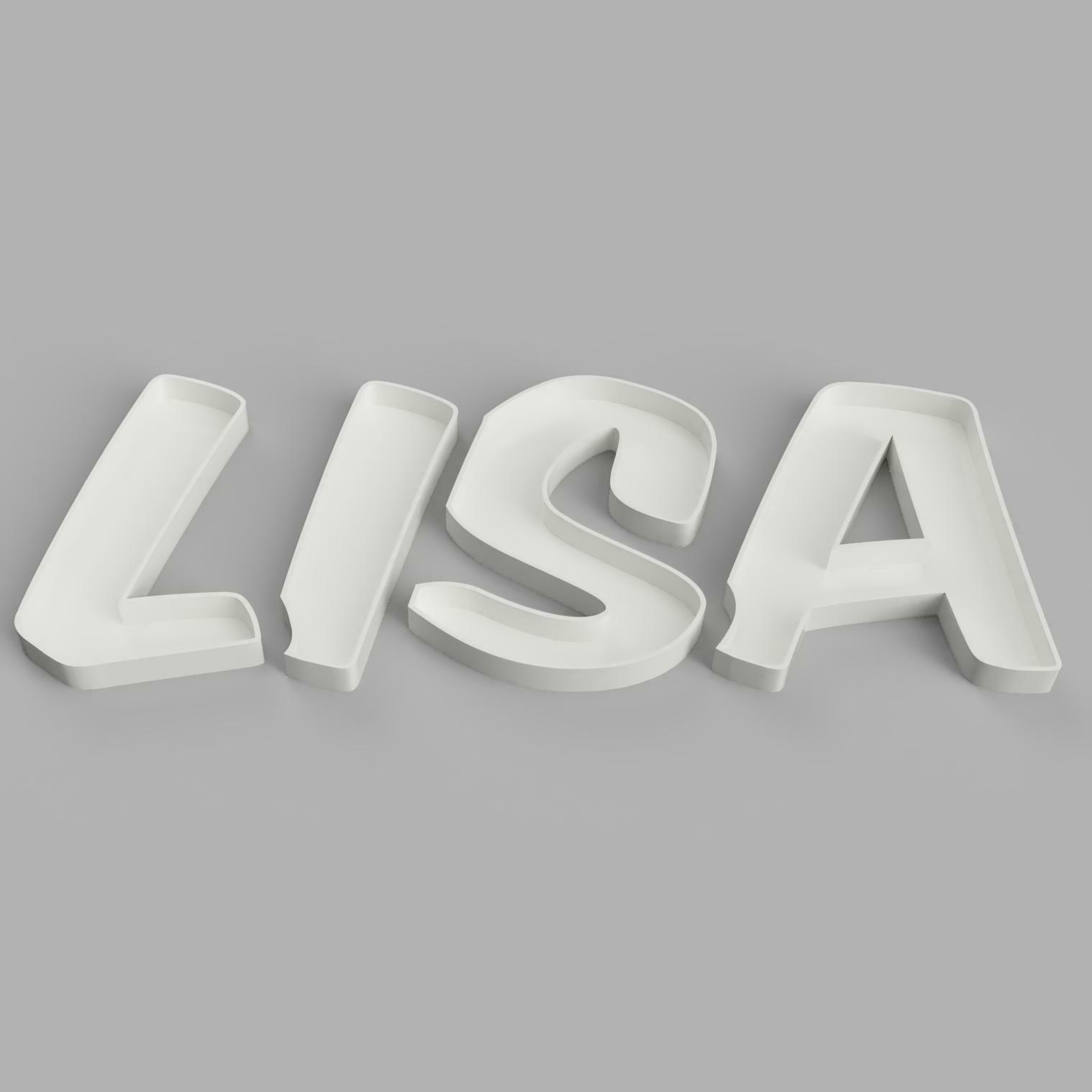 Archivo 3D LISA - LED LAMP WITH NAME (NAMELED)・Modelo imprimible en 3D ...