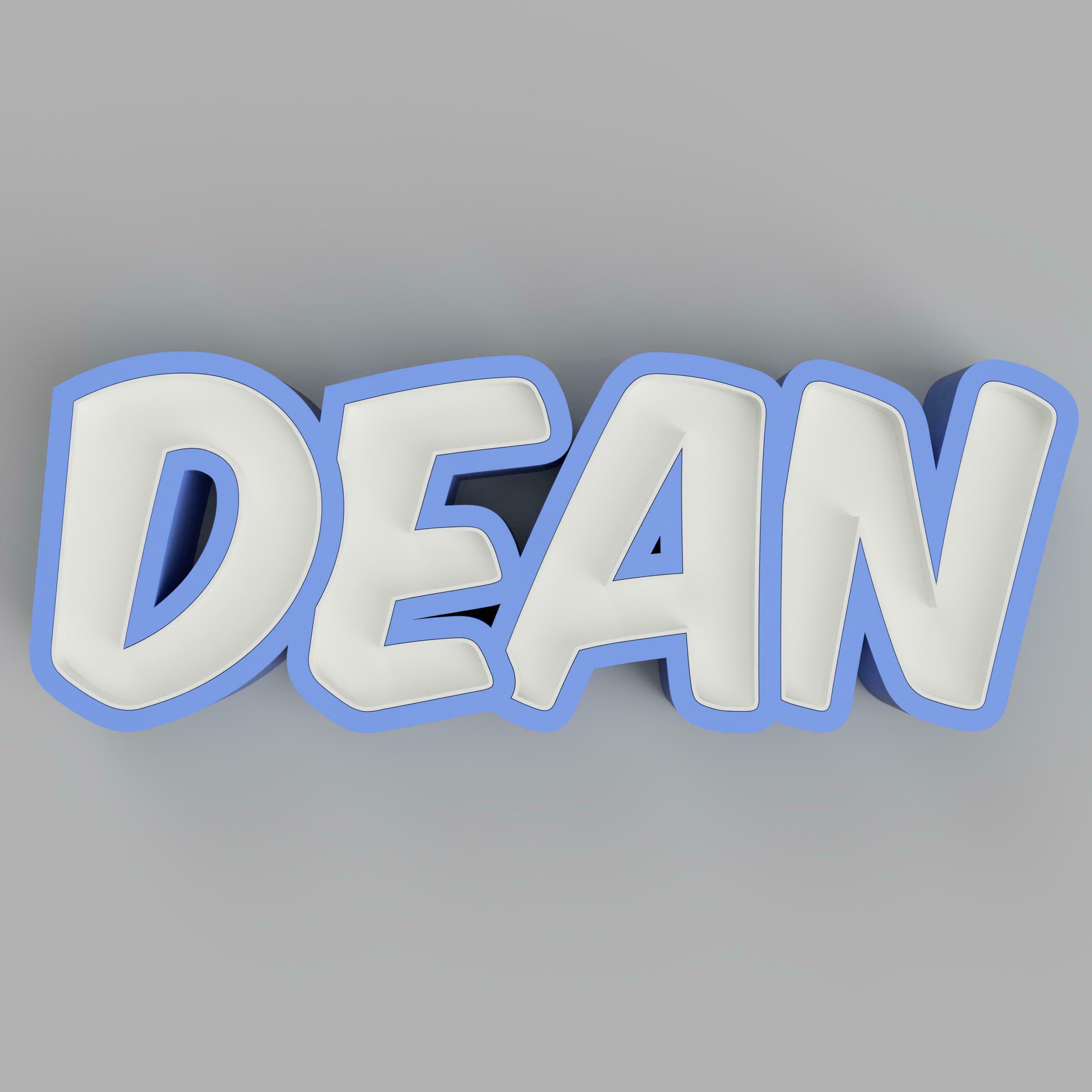 3D file NAMELED DEAN - LED LAMP WITH NAME・Model to download and 3D ...