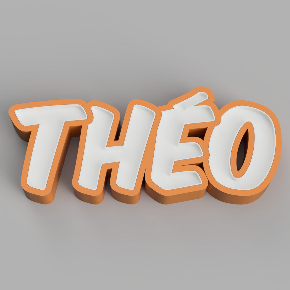 Fichier 3D NAMELED THÉO - LAMPE LED AVEC NOM・Modèle à imprimer en 3D à ...