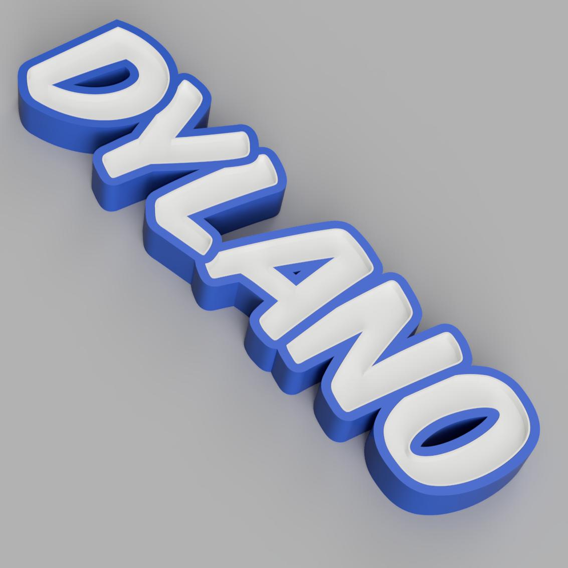 3D file NAMELED DYLANO - LED LAMP WITH NAME・3D printable model to ...