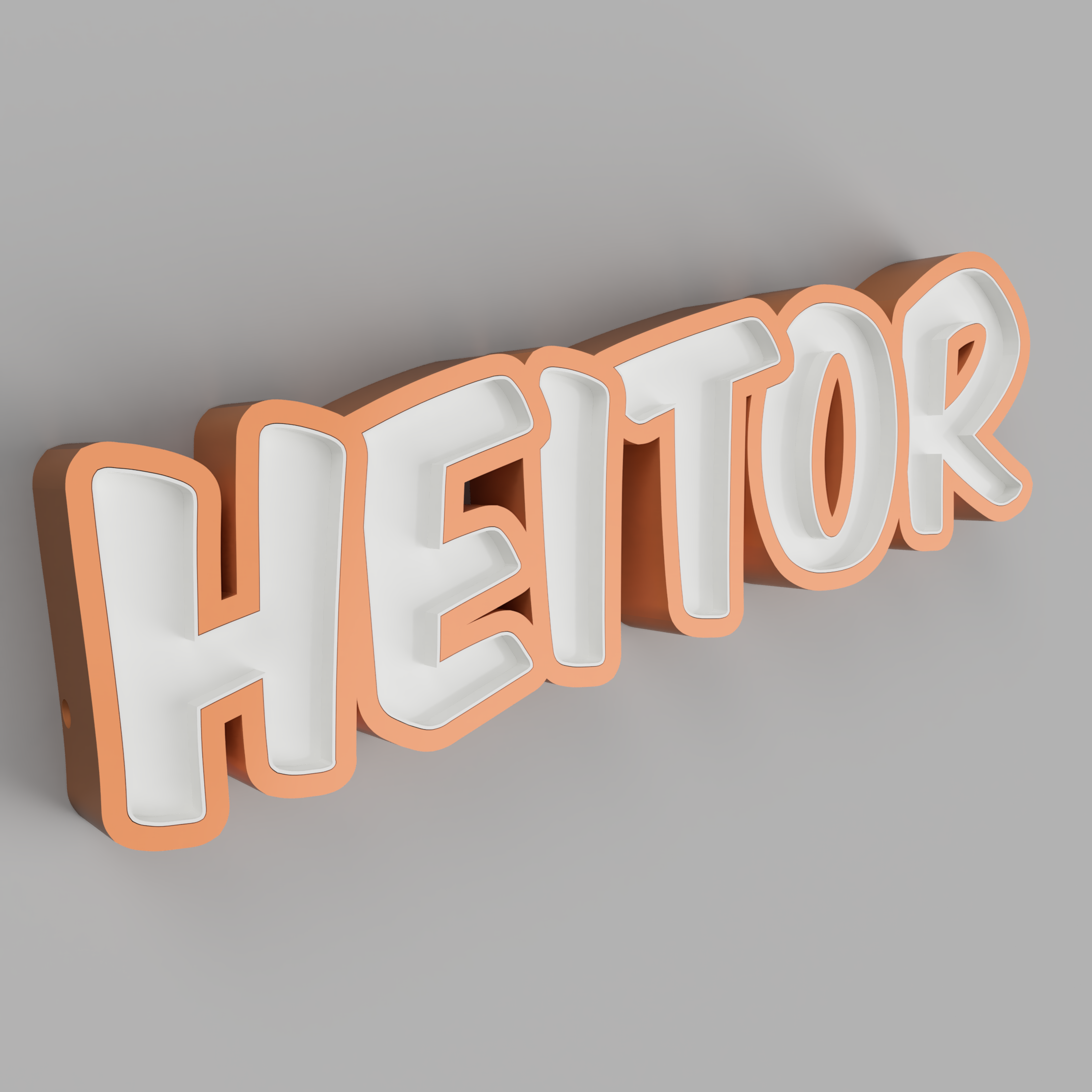 3D file HEITOR - LED LAMP WITH NAME (NAMELED)・Model to download and 3D ...