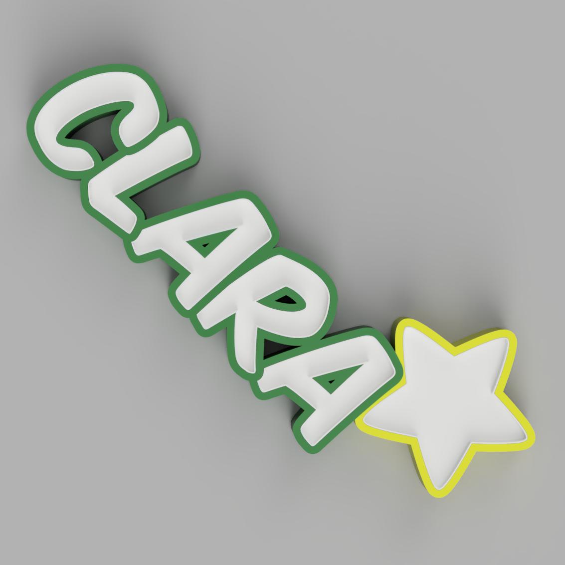 3D file NAMELED CLARA WITH A STAR - LED LAMP WITH NAME ⭐・Design to ...