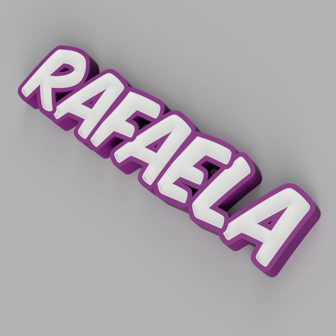 3D file NAMELED RAFAELA - LED LAMP WITH NAME (NAMELED)・3D print design ...