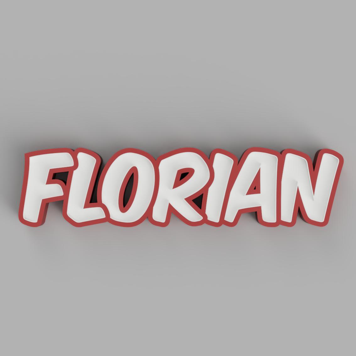3D file NAMELED FLORIAN - LED LAMP WITH NAME 🔦・3D printing design to ...