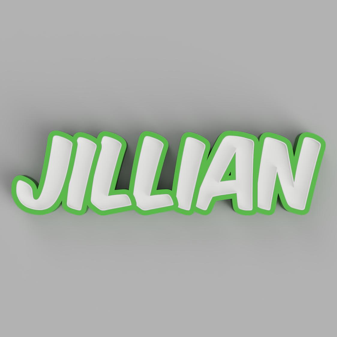 Fichier 3D NAMELED JILLIAN - LAMPE À LED AVEC NOM・Objet imprimable en ...