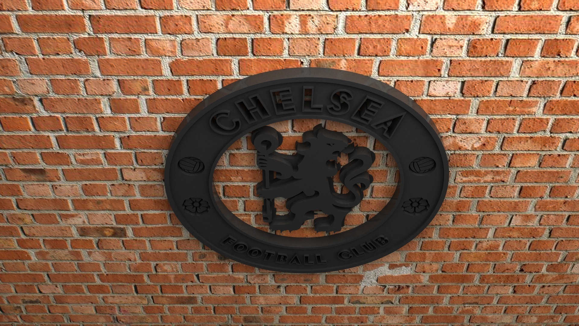 STL-Datei Chelsea FC Logo・Modell zum Herunterladen und 3D-Drucken・Cults