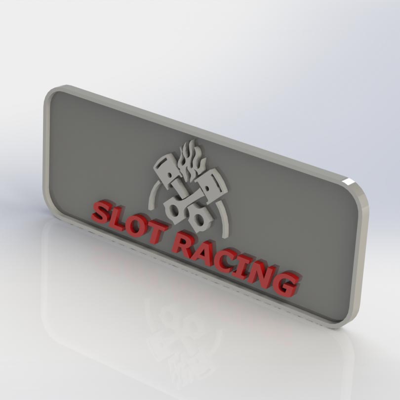 Бесплатный STL файл Slot Racing 3D Aromur logo plate・3D-печатный объект ...