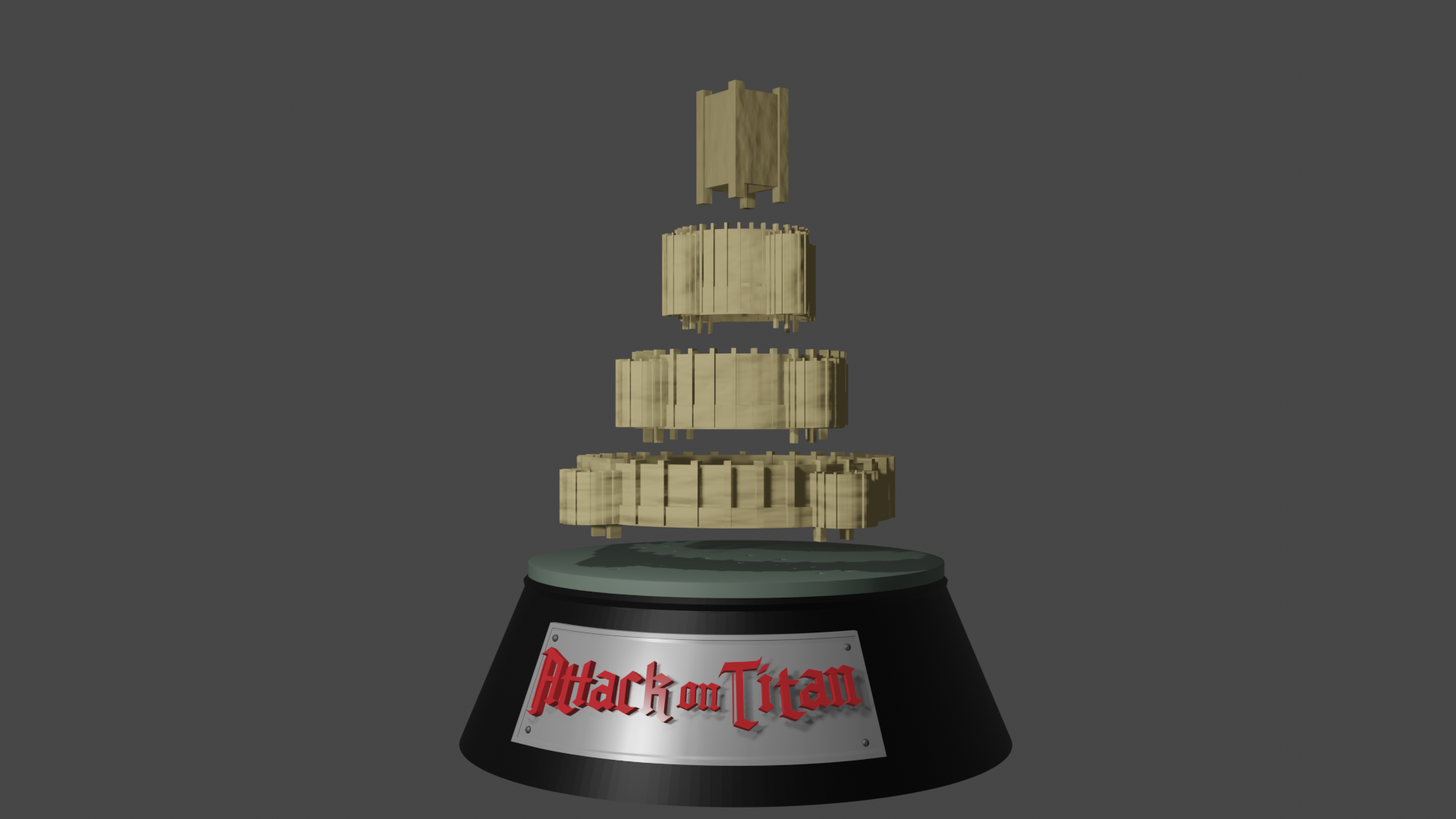 STL file Attack on Titan Walls 🇯🇵・3D printing template to download・Cults