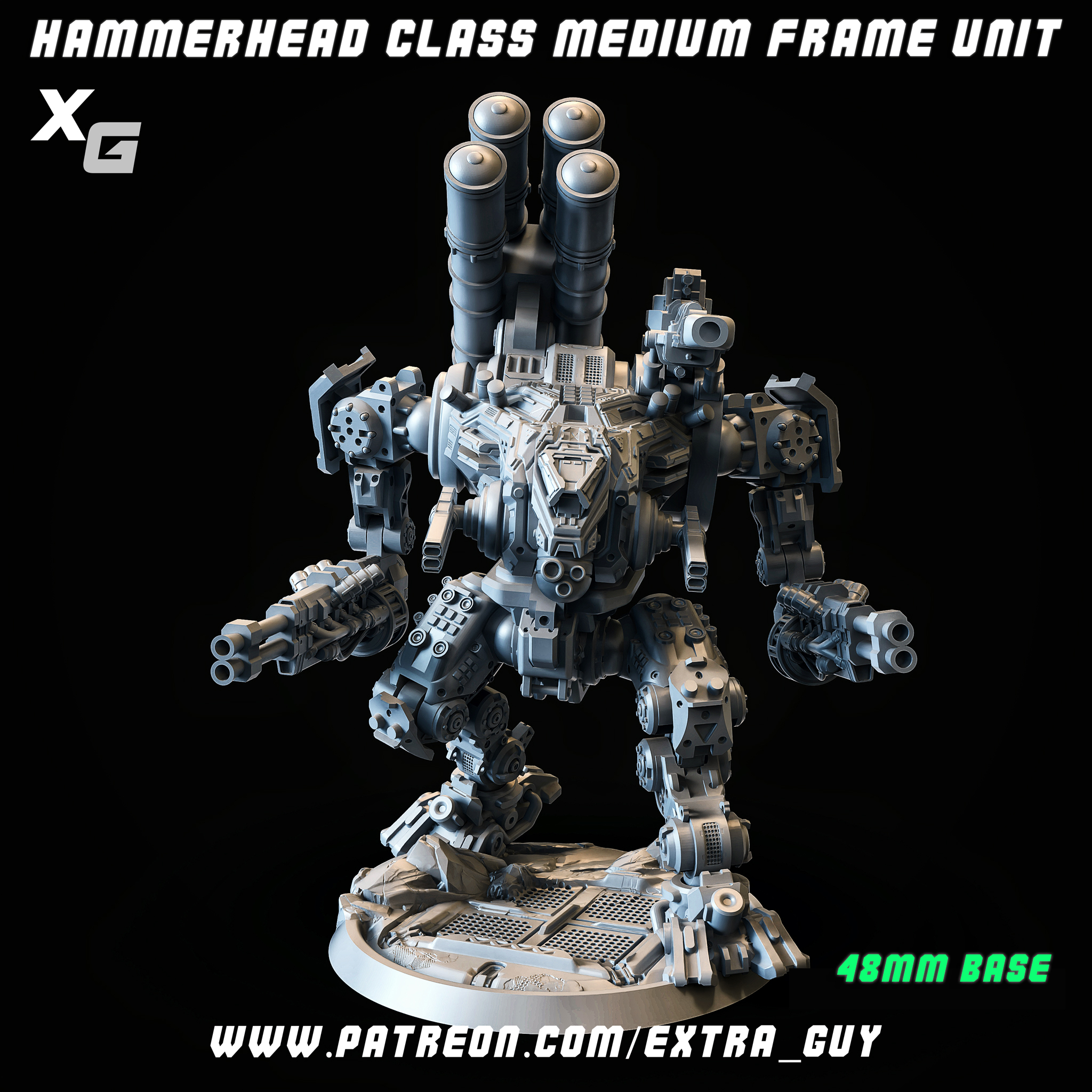 Fichier 3D HammerHead Class Medium Frame Base 48mm 3DPrintable・Plan ...