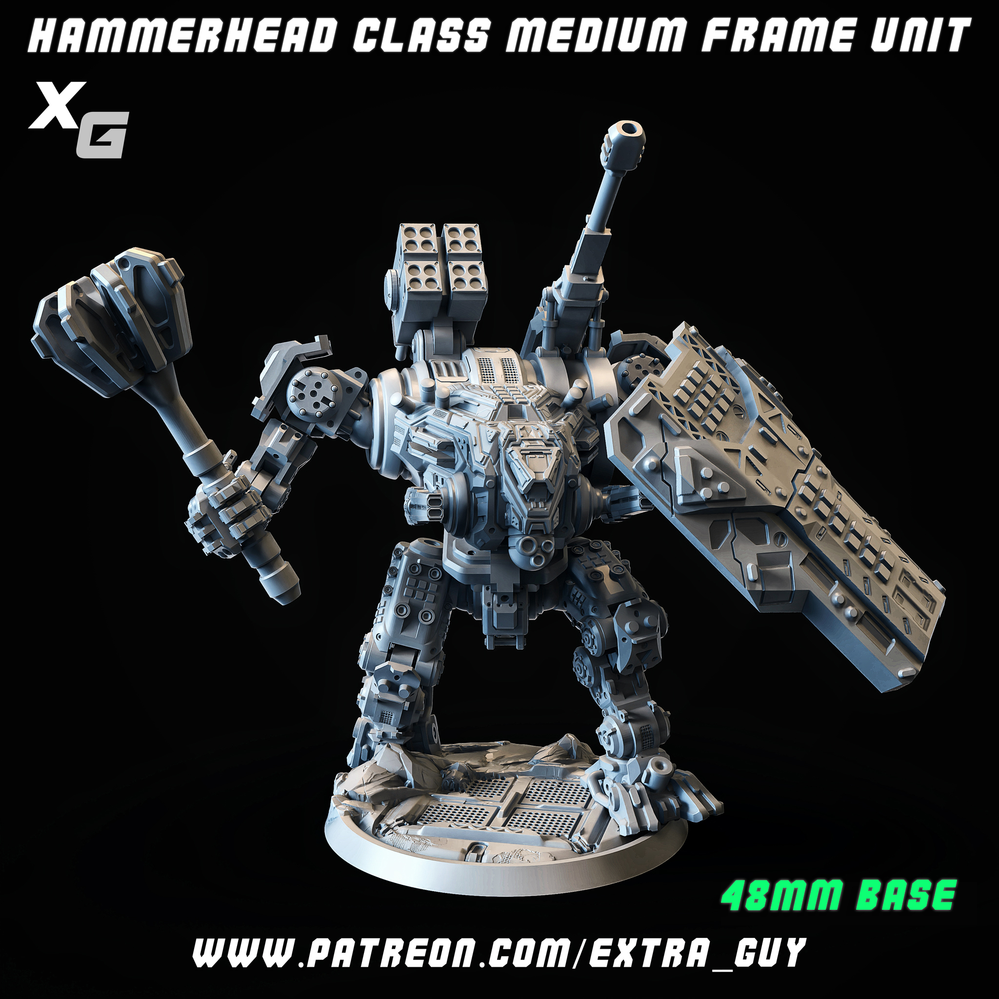 Fichier 3D HammerHead Class Medium Frame Base 48mm 3DPrintable・Plan ...