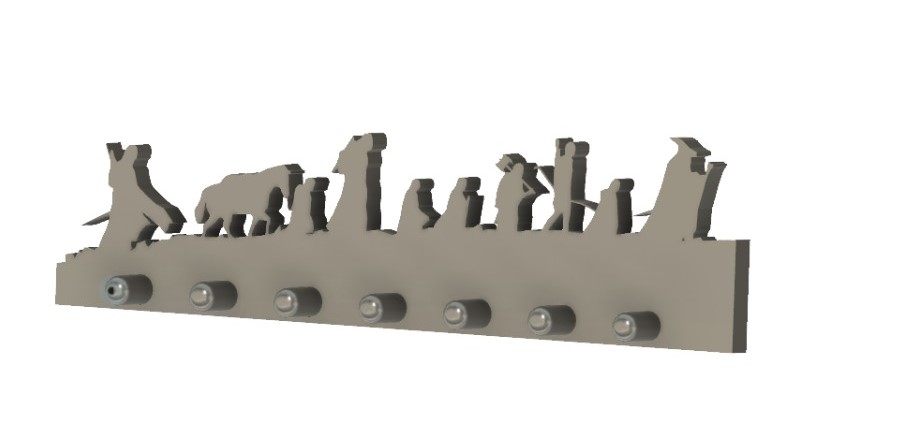 STL file The Lord of The Rings Key Hooks 🔑・Model to download and 3D ...