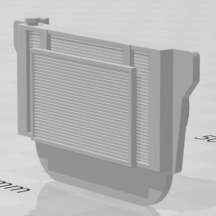 STL file 1/24 Scale Custom Dual Fan Radiator・3D printable model to ...