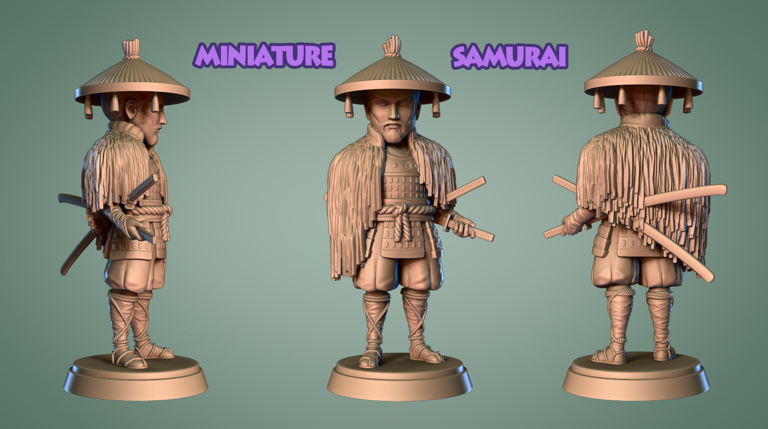 Файл STL Samurai Miniature 5 -Mini Troop・3D-печатный дизайн для ...