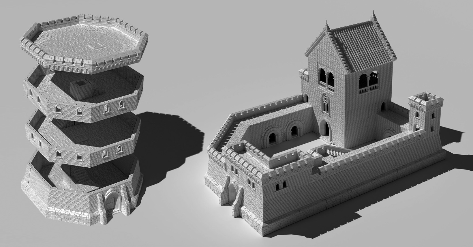 3D file Kemots Castle - modular castle (OpenLOCK | 88 elements)・Design ...