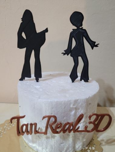 STL file Cake toppers Dancers retro 70's 80's・3D printer design to ...