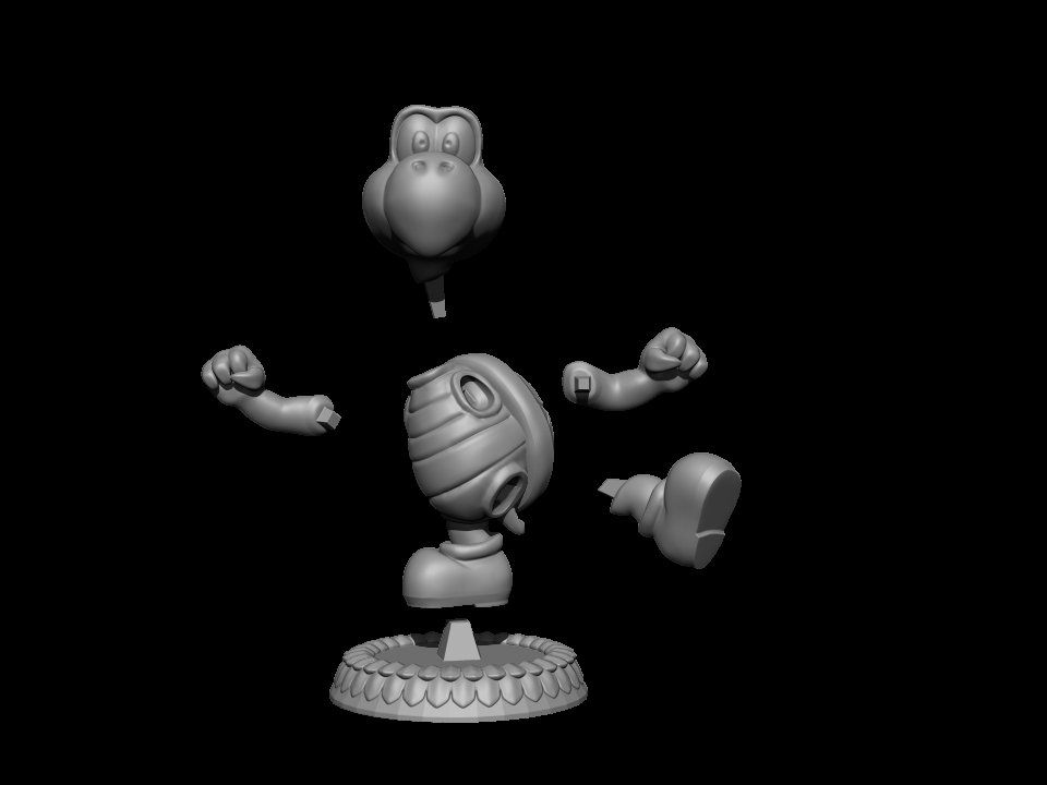3D file red koopa troopa nintendo mario bros 🎲・3D printer model to ...