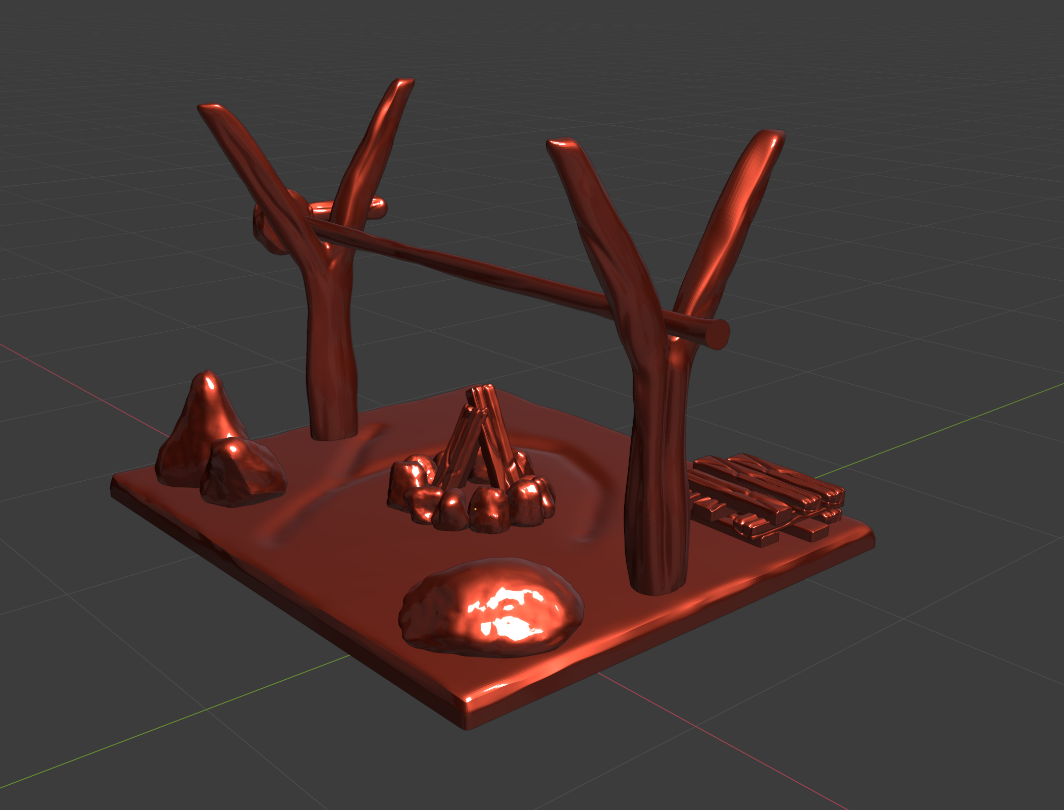 STL file Campfire Cooking, Wood, Miniature, Scenery, Mode, Prop 🔥・3D ...