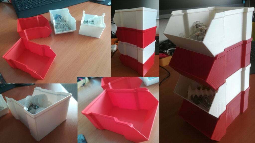 Free STL file Stacking box - garage 80x120x50・3D printing idea to ...