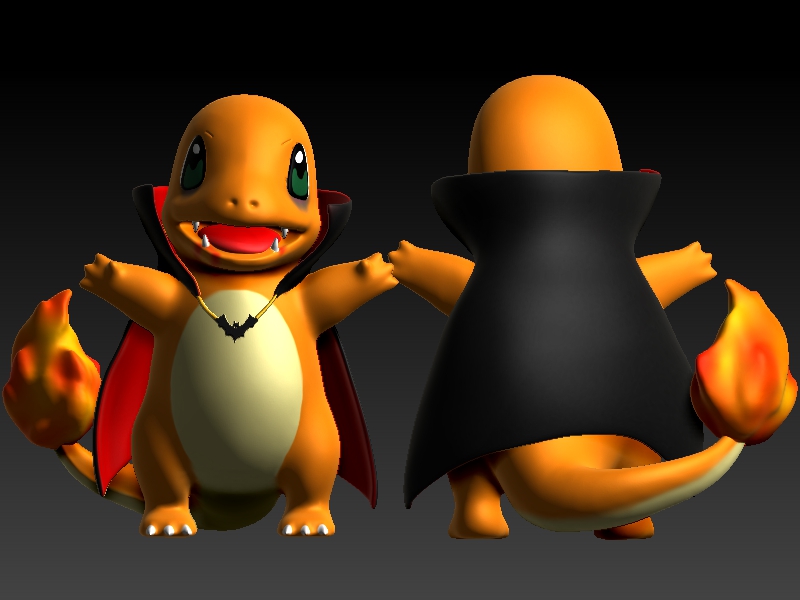 Fichier STL Pokemon Charmander Halloween・Modèle imprimable en 3D à ...