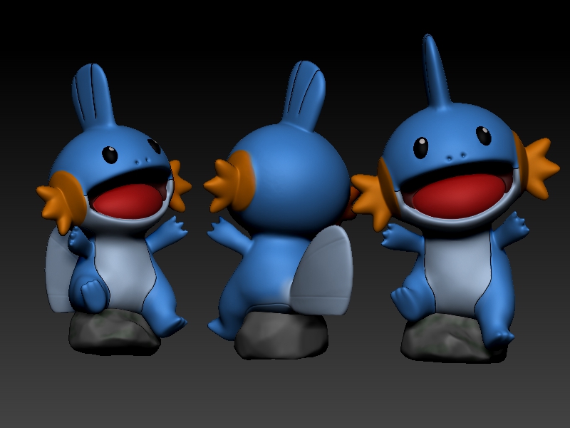 Fichier STL Pokemon mudkip (solo) 🐉・Idée pour impression 3D à ...