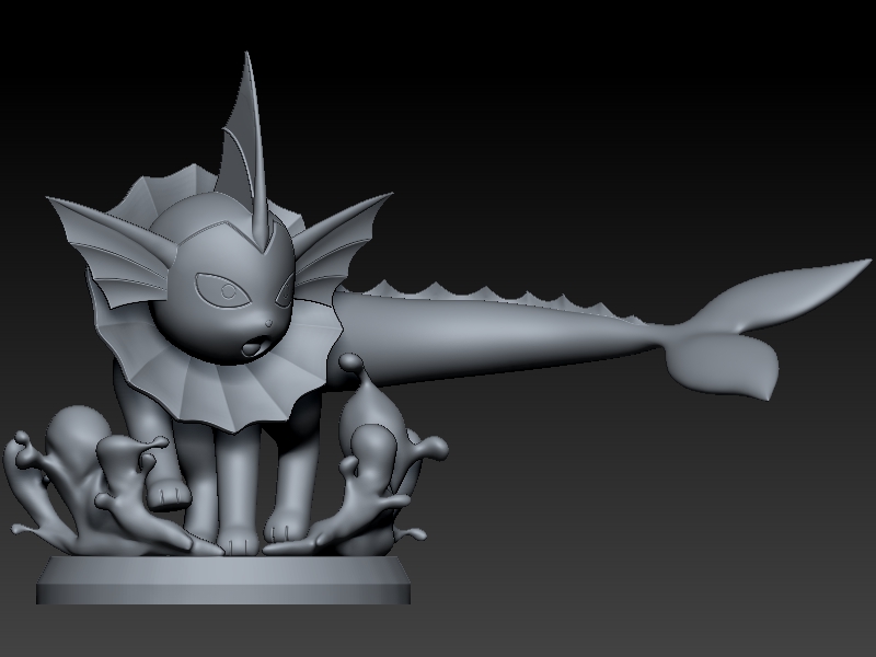 STL file Pokemon vaporeon 🐉・Model to download and 3D print・Cults
