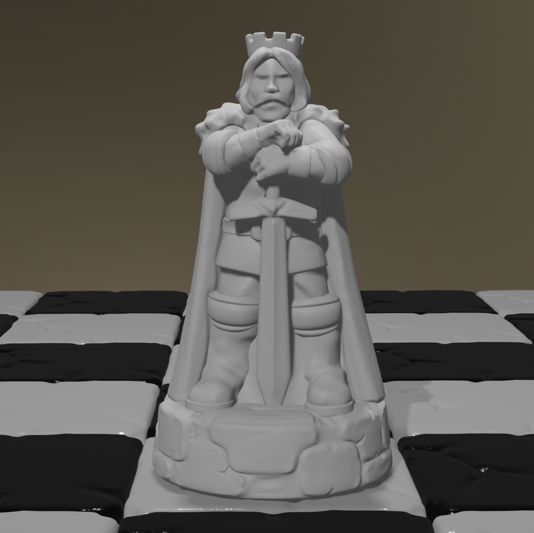 STL file Fantasy chess pieces human vs orcs ♟️・3D print design to ...