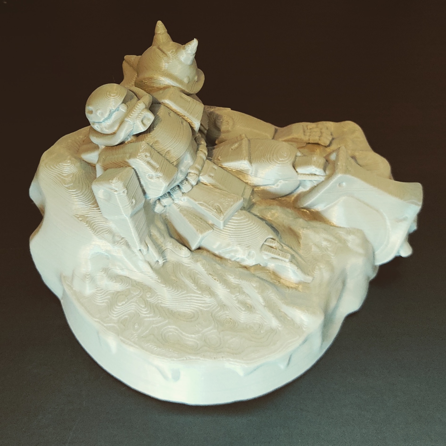 STL file Gunpla base _ Enemy down・3D printable design to download・Cults