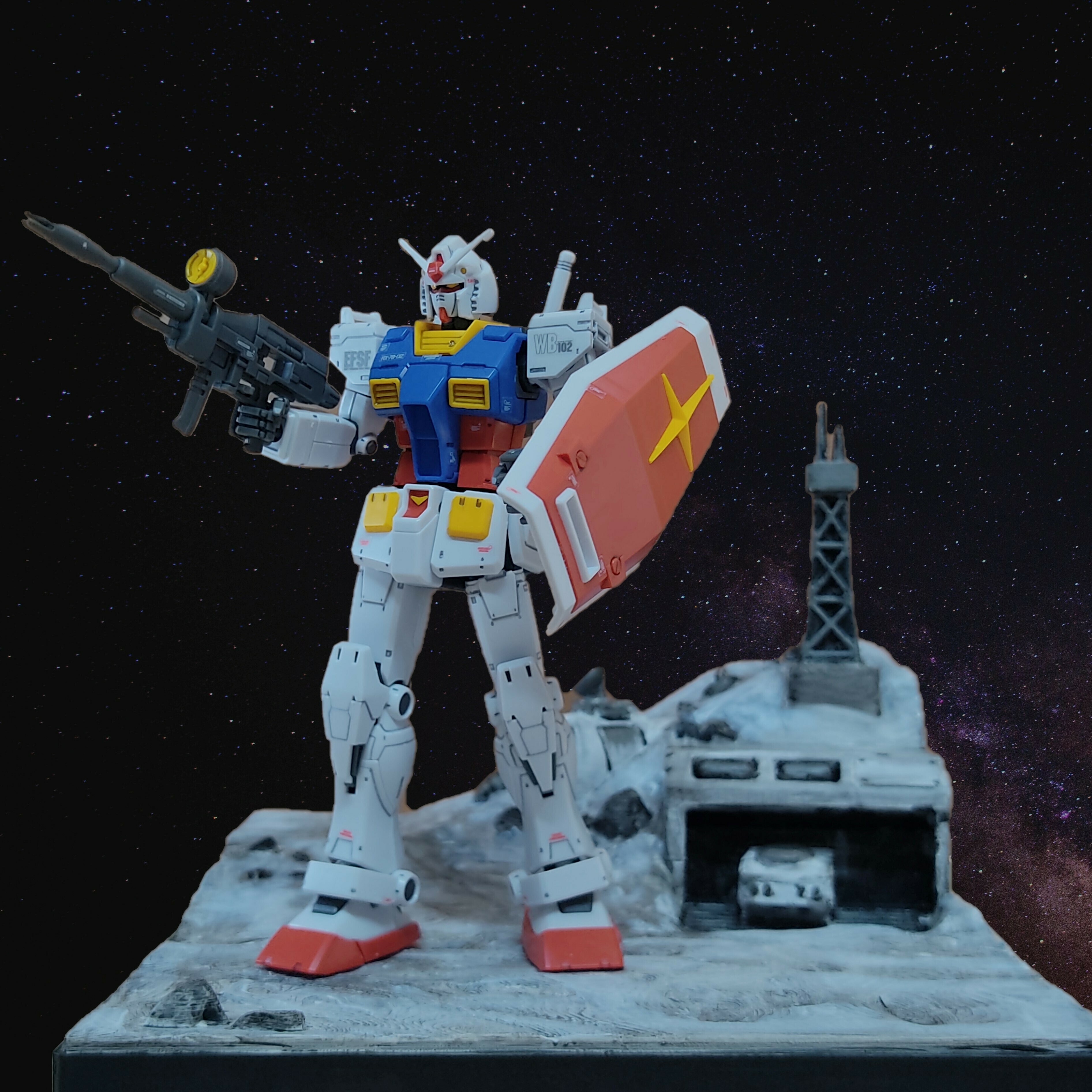 STL file Gunpla diorama _ moon base・3D printer model to download・Cults