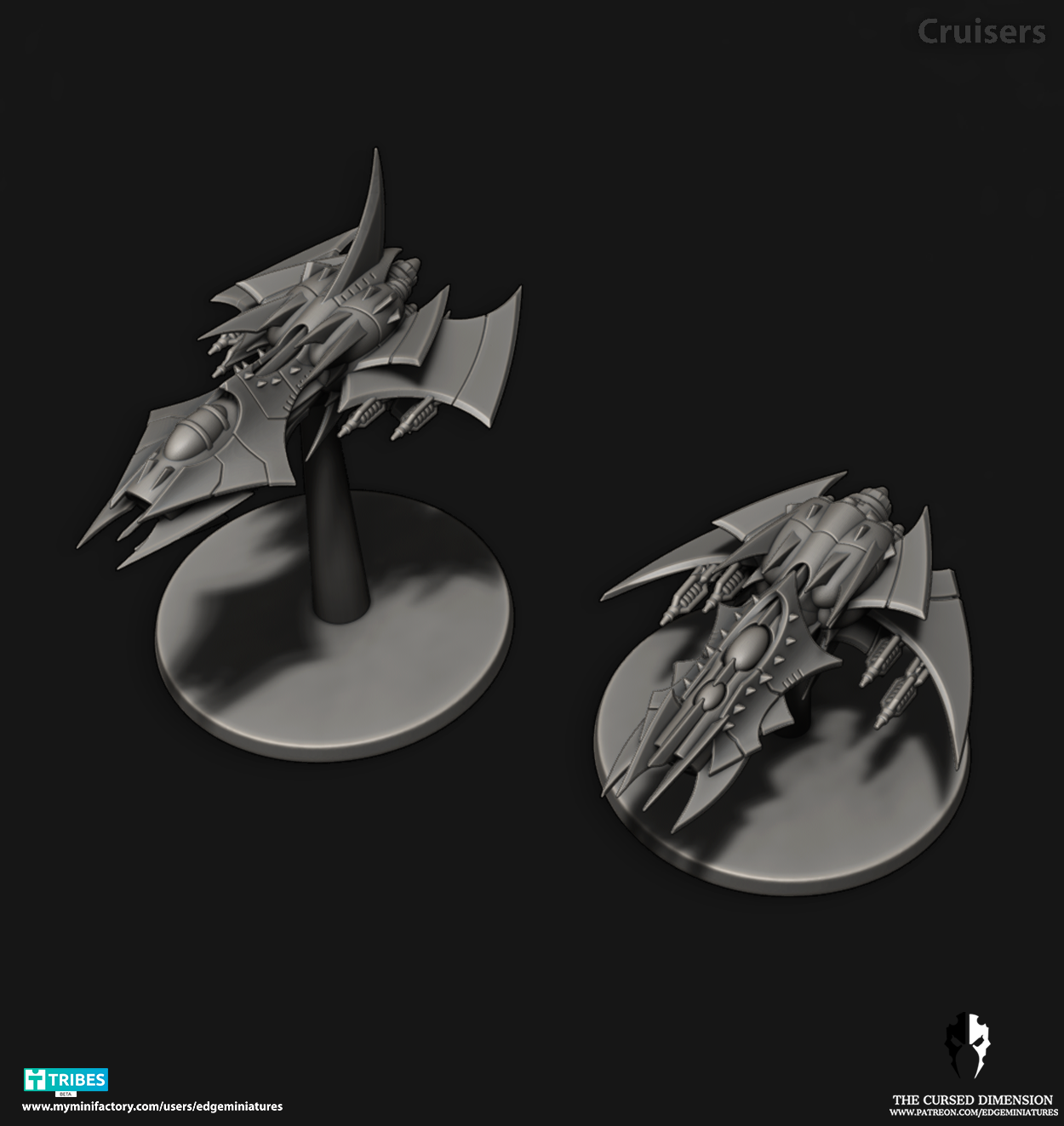 3D file Space Fleet - Cursed Elves - Fleet Scale・3D printer model to ...