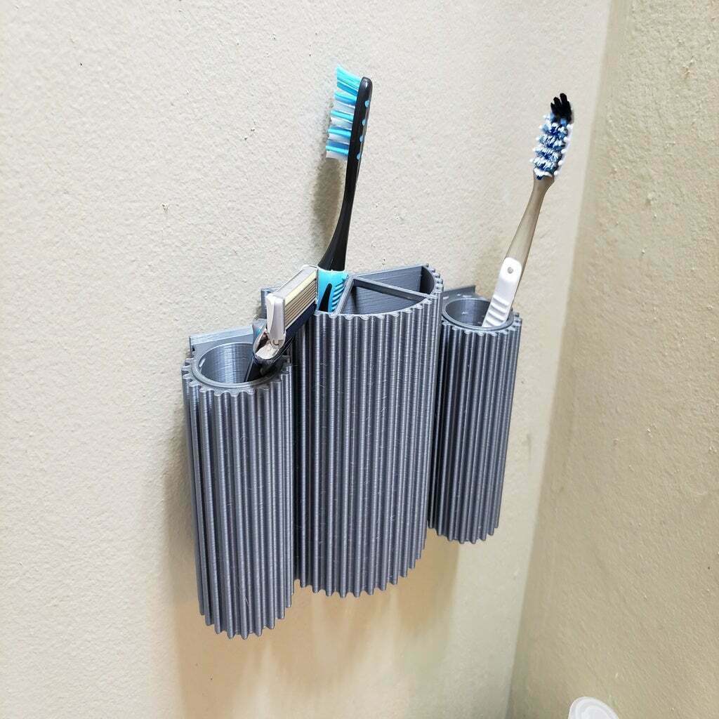 Free STL file Steampunk style toothbrush holder command strips・3D ...