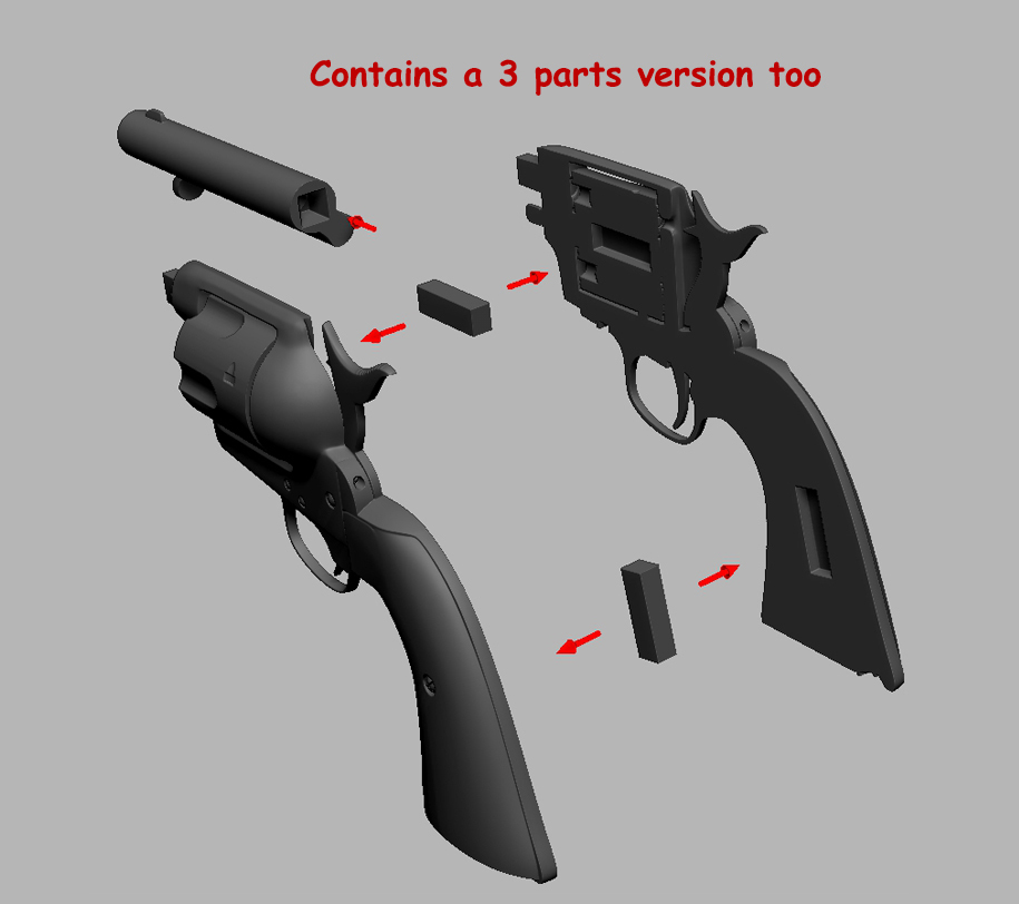 3D file Colt Peacemaker STL Revolver 🤠・3D print model to download・Cults