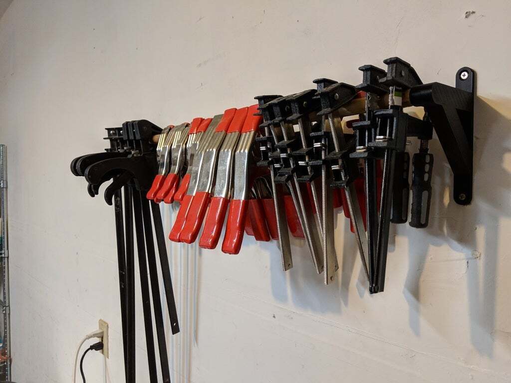 Free STL file Woodworking Clamp Rack Bracket 🗜️・Object to download and ...