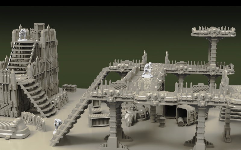 Free 3D file modular plateform, wargame terrain scifi tabletop wargame ...