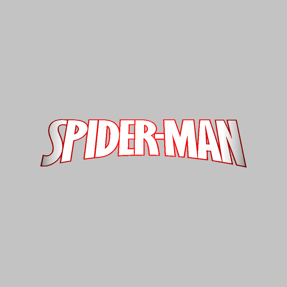 STL file SPIDERMAN FLIP TEXT・3D printer model to download・Cults