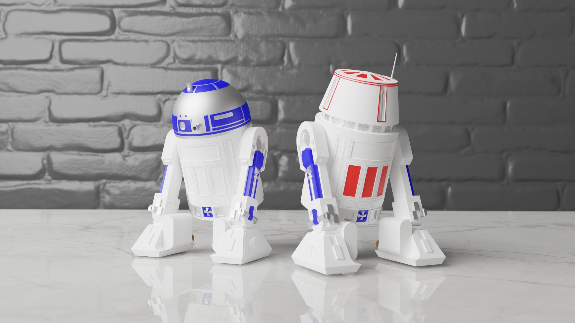 STL file Deluxe Fully Articulated R2-D2 and R5-D4 ・3D printable design ...