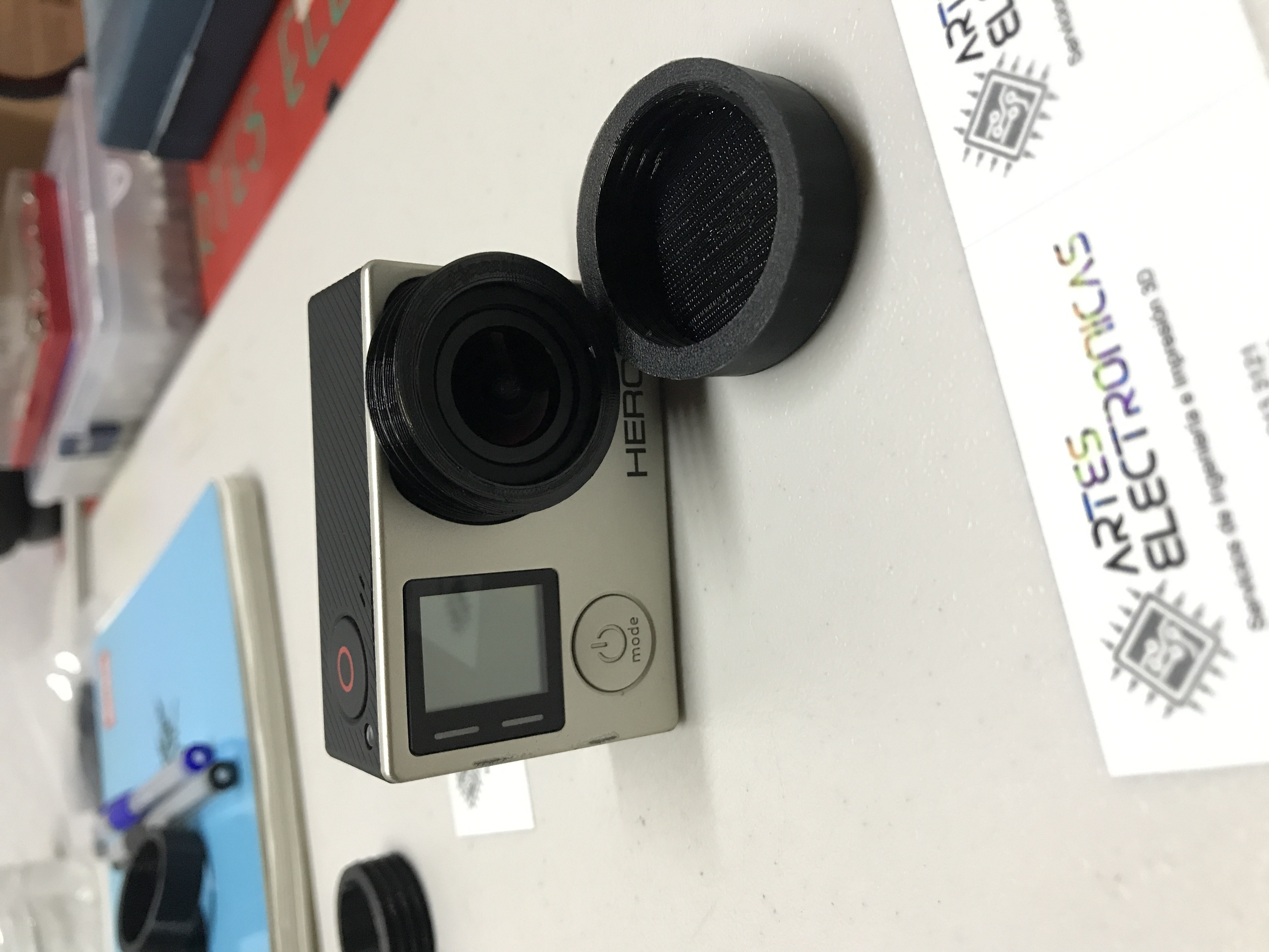 Free STL file Gopro Hero 4 Lens Cap Cover, screw-in type・3D printing ...