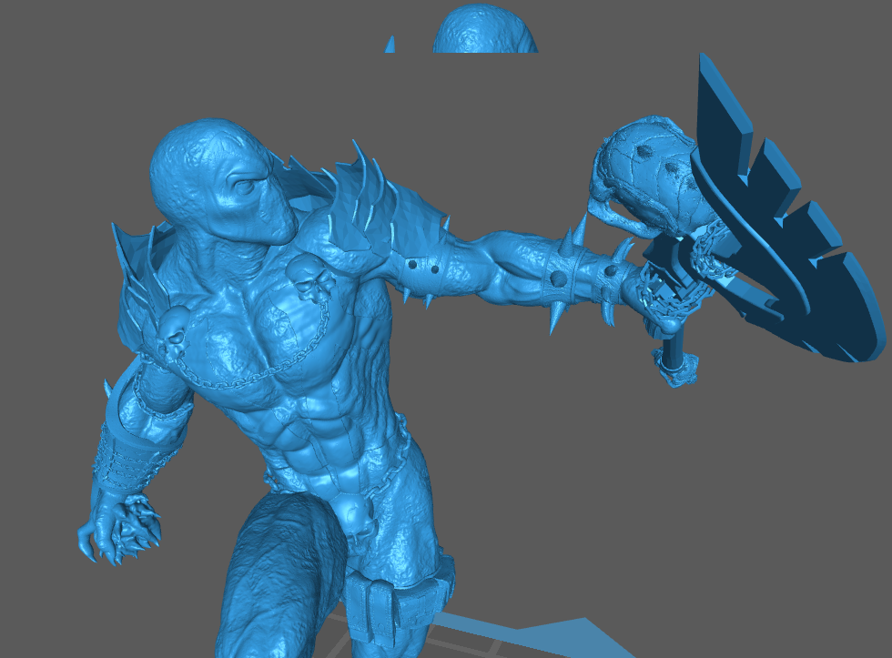 OBJ file Spawn With Battle Axe・3D printable design to download・Cults