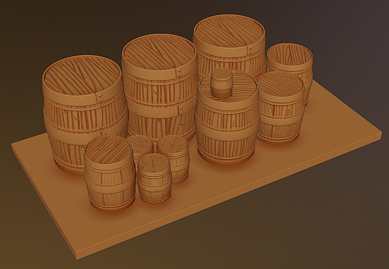 STL file Scatter Terrain Barrels・3D printable model to download・Cults