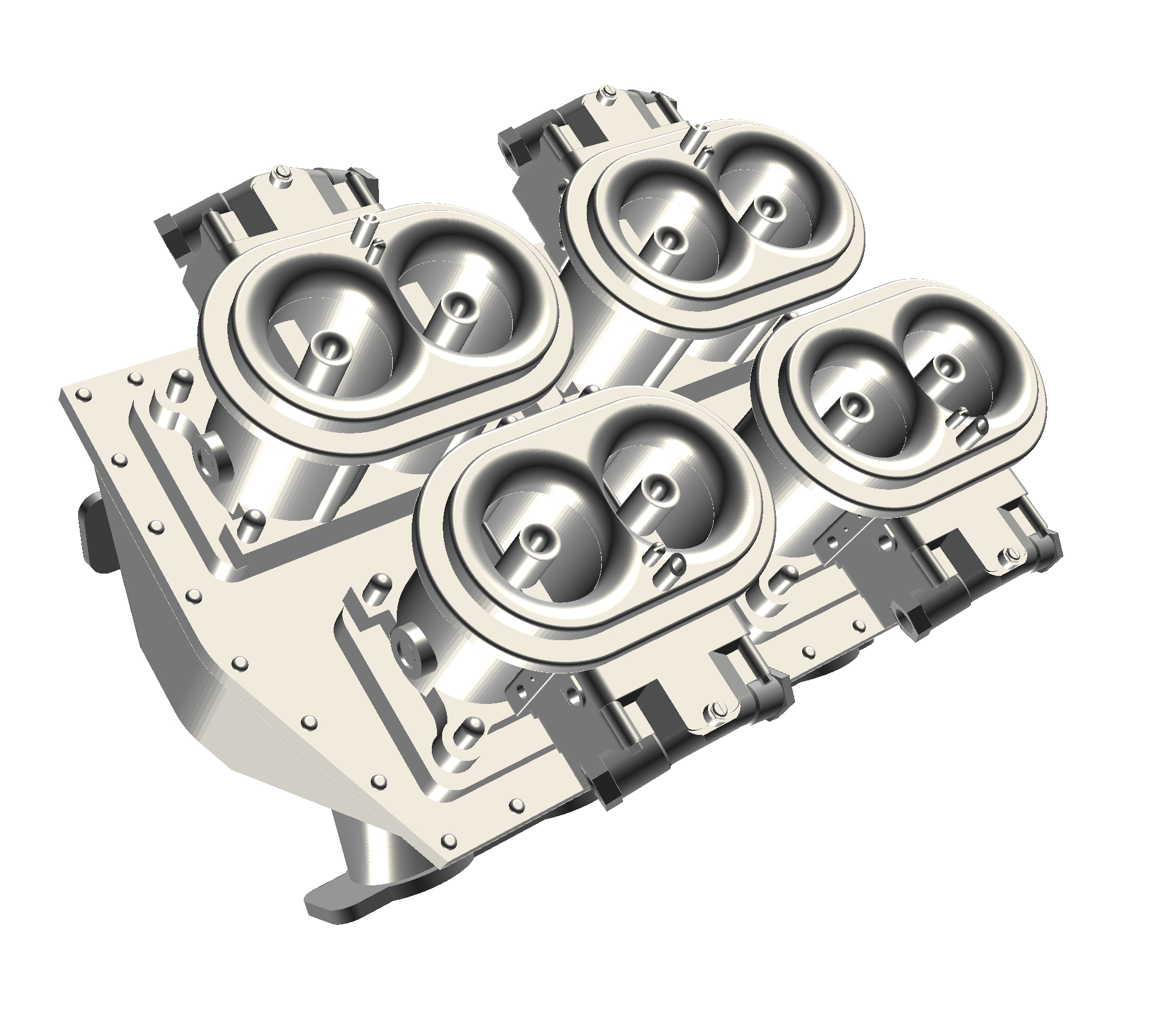 STL file Pro Stock Tunnel Ram Intake with Split Dominator Carbs 🐏・3D ...