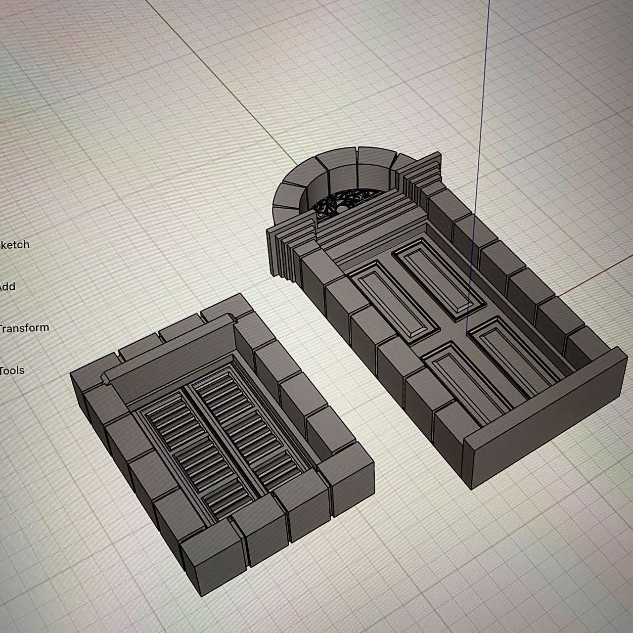 STL file Diorama Stone window frame and weatherboard shutters vintage ...