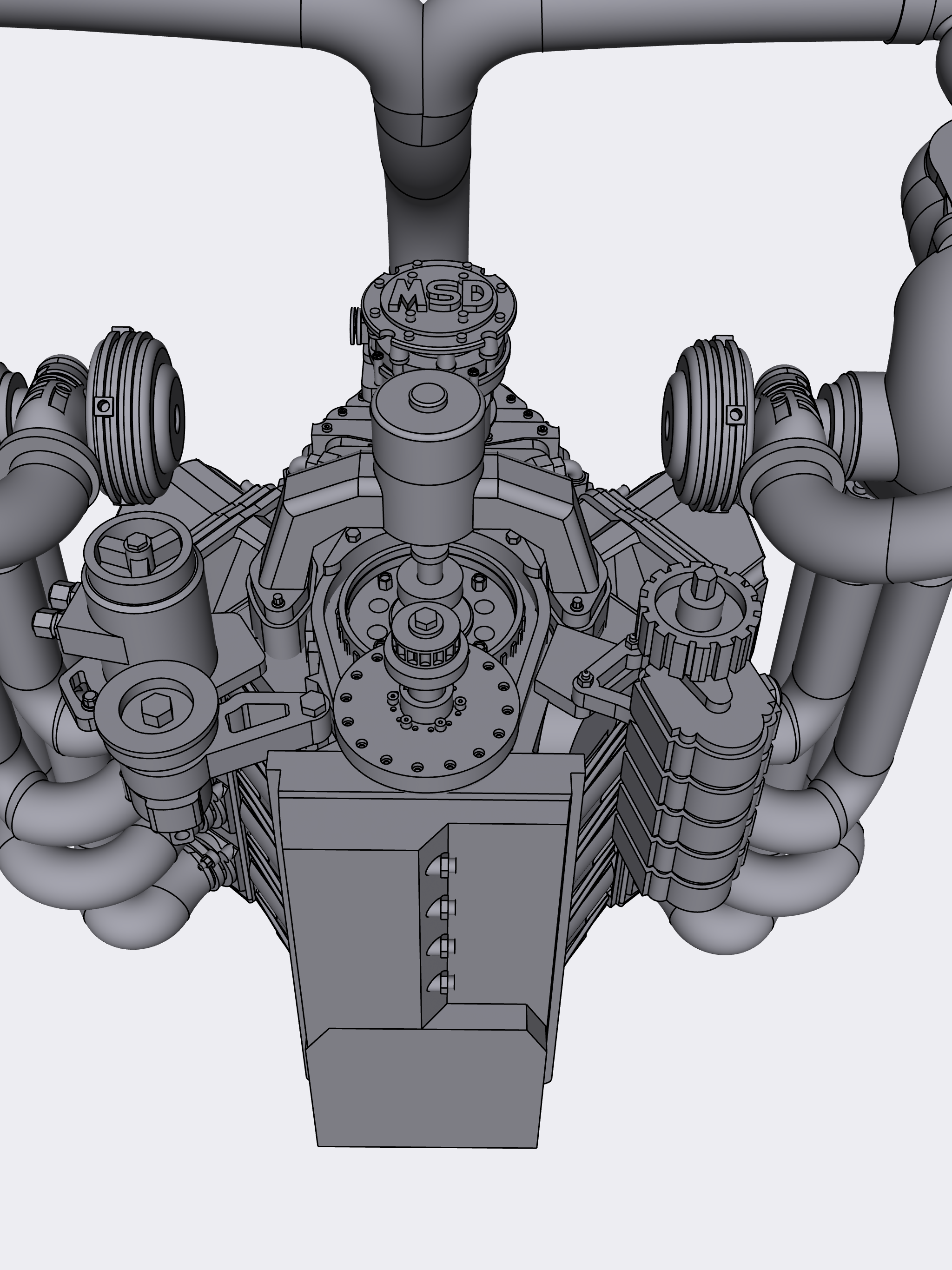 STL file Twin Turbo Hemi Supercharged Complete High Detail 3D print ...