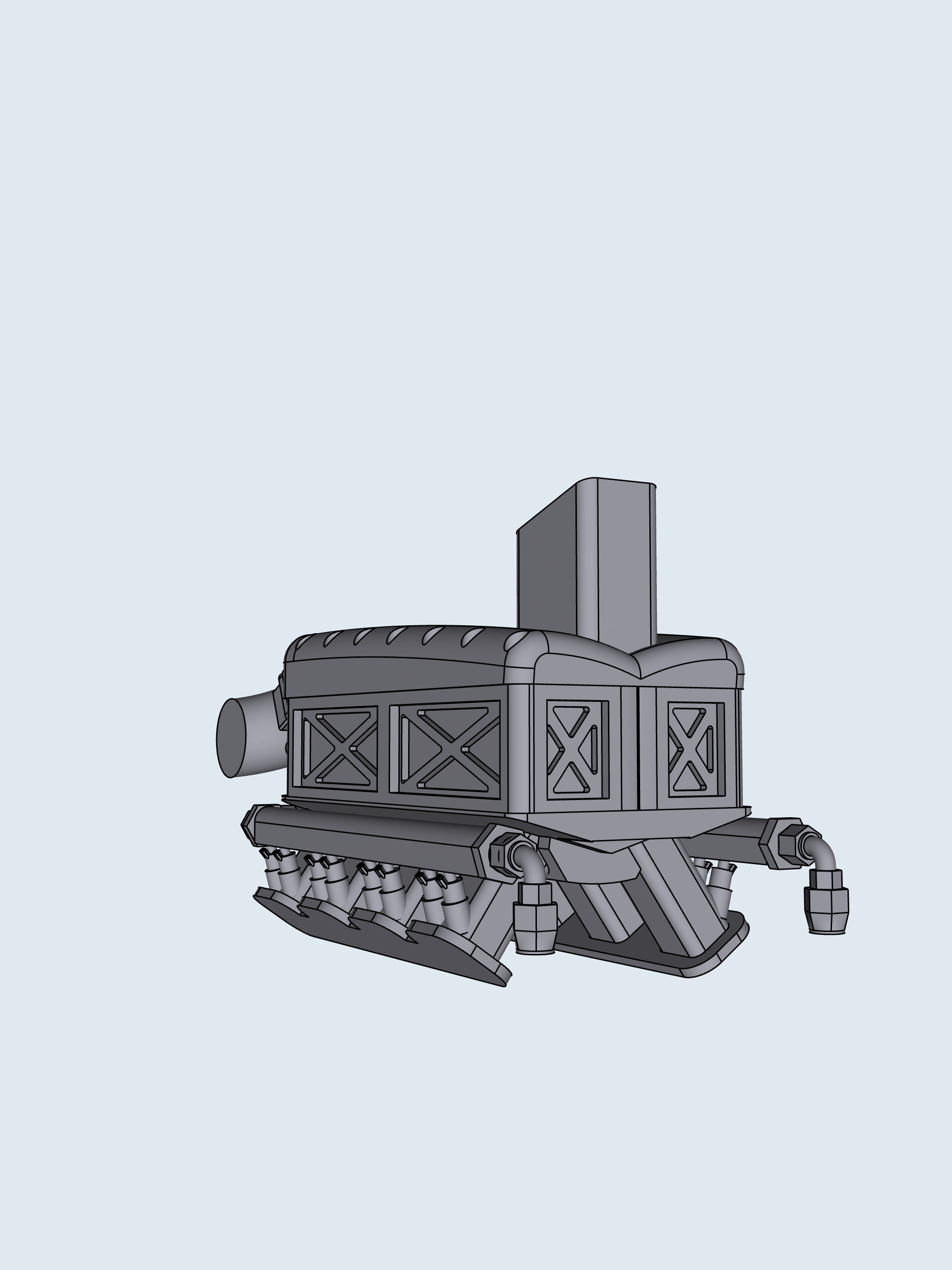 STL file Intercooled Twin Turbo billet Intake Manifold Hemi BBC SBC ...